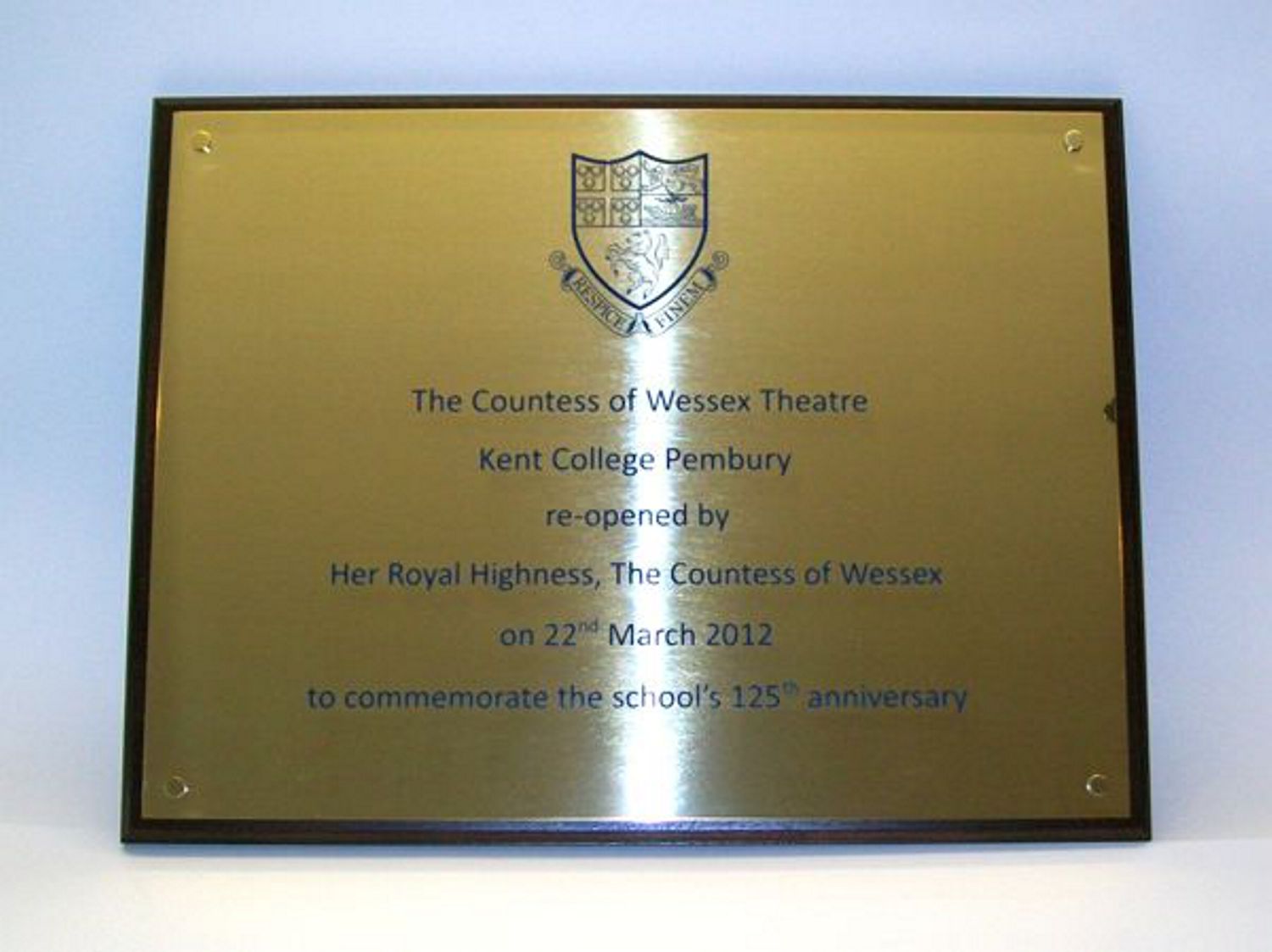 Brass Plaque With Shield Logo - BRASS PLAQUES